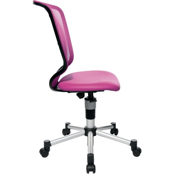 Bürodrehstuhl Junior Titan, silber/pink / silber, bis 60kg, ohne ...