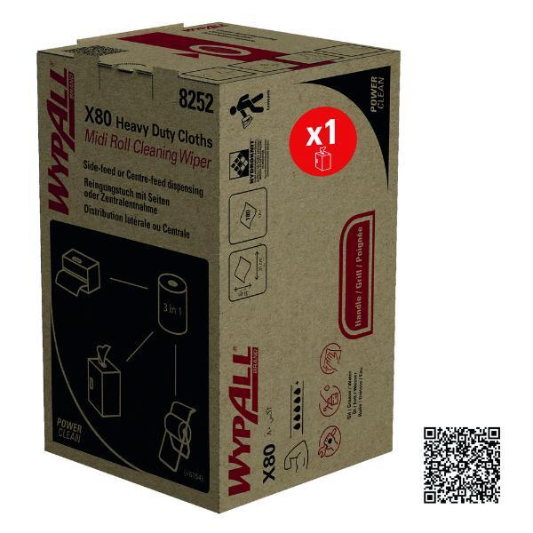 X80, 8252, Putztuch, Power Clean,Hydroknit-Technologie, weiß, 180 Blatt ...